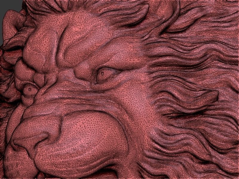 Lion Face design Shield 3D model 3D printable | CGTrader