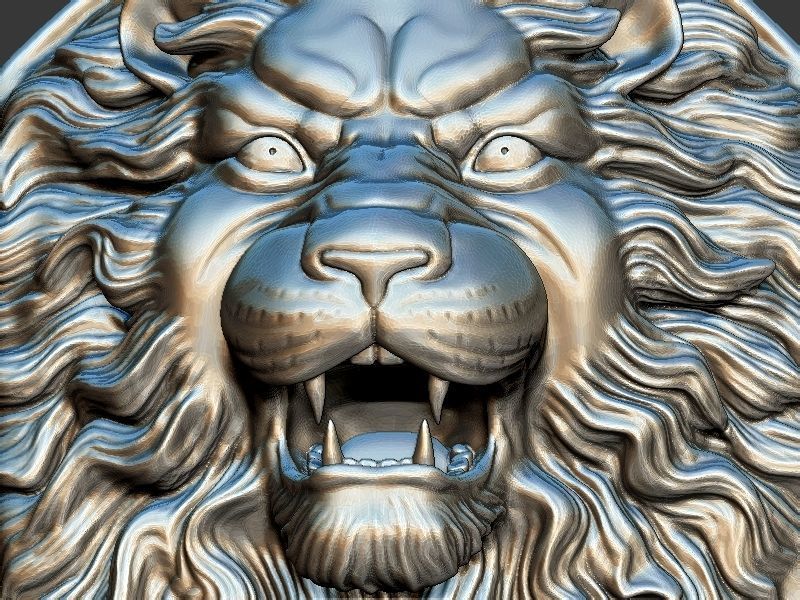 Lion Face design Shield 3D model 3D printable | CGTrader