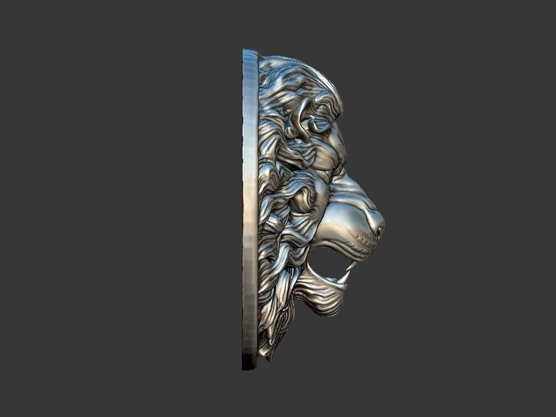 Lion Face design Shield 3D model 3D printable | CGTrader