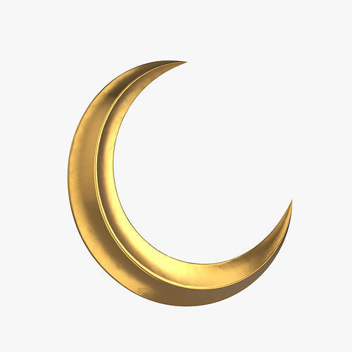 Crescent moon 3D model | CGTrader
