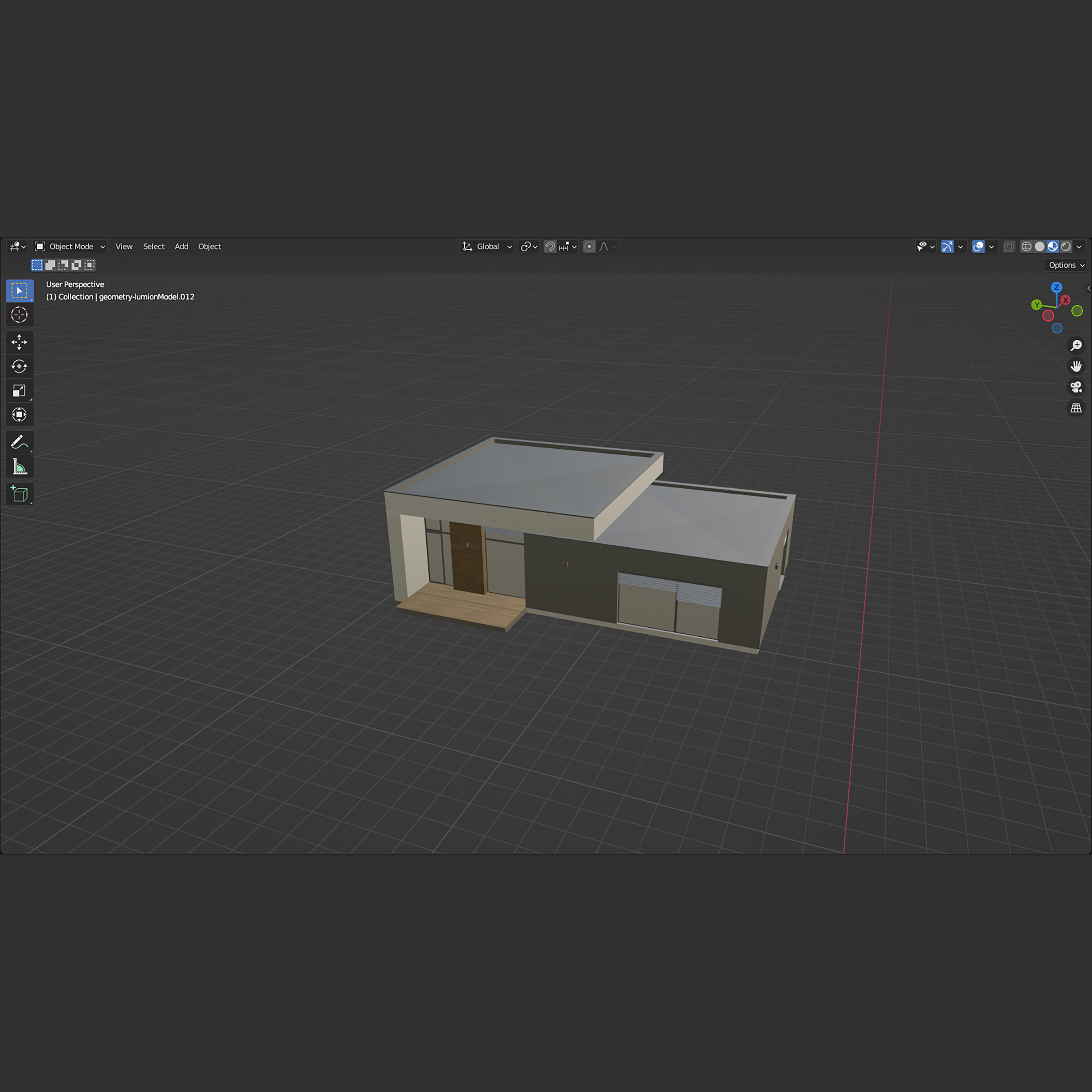 3D model Bungalow 7 - Created with fully parametric Revit Families VR ...