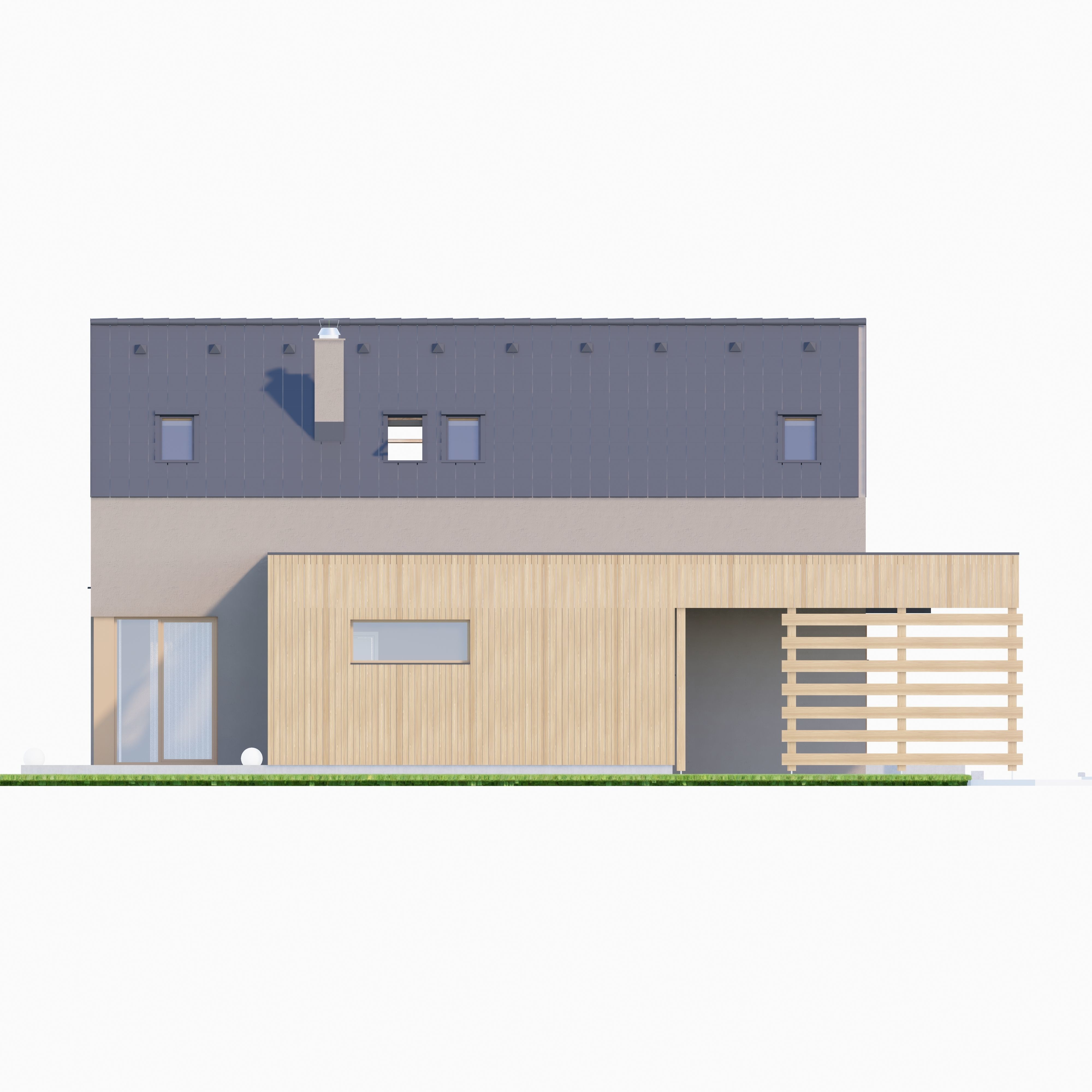 3D model Family House 2 - Created with fully parametric Revit Families ...