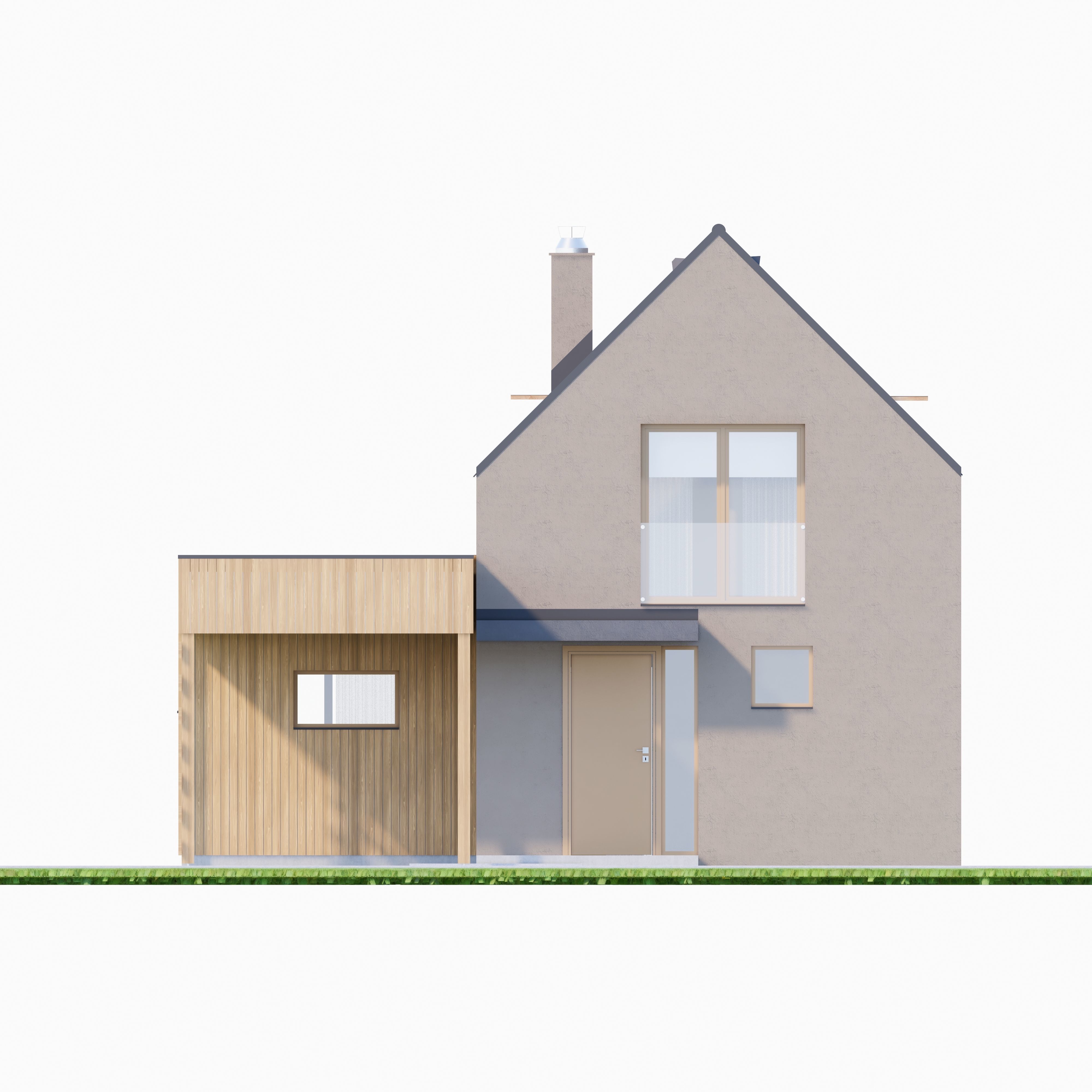 3D model Family House 2 - Created with fully parametric Revit Families ...