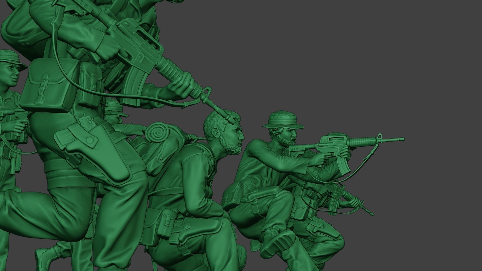 Modern Jungle Soldiers MJS1 Pack 1 3D Model Collection | CGTrader