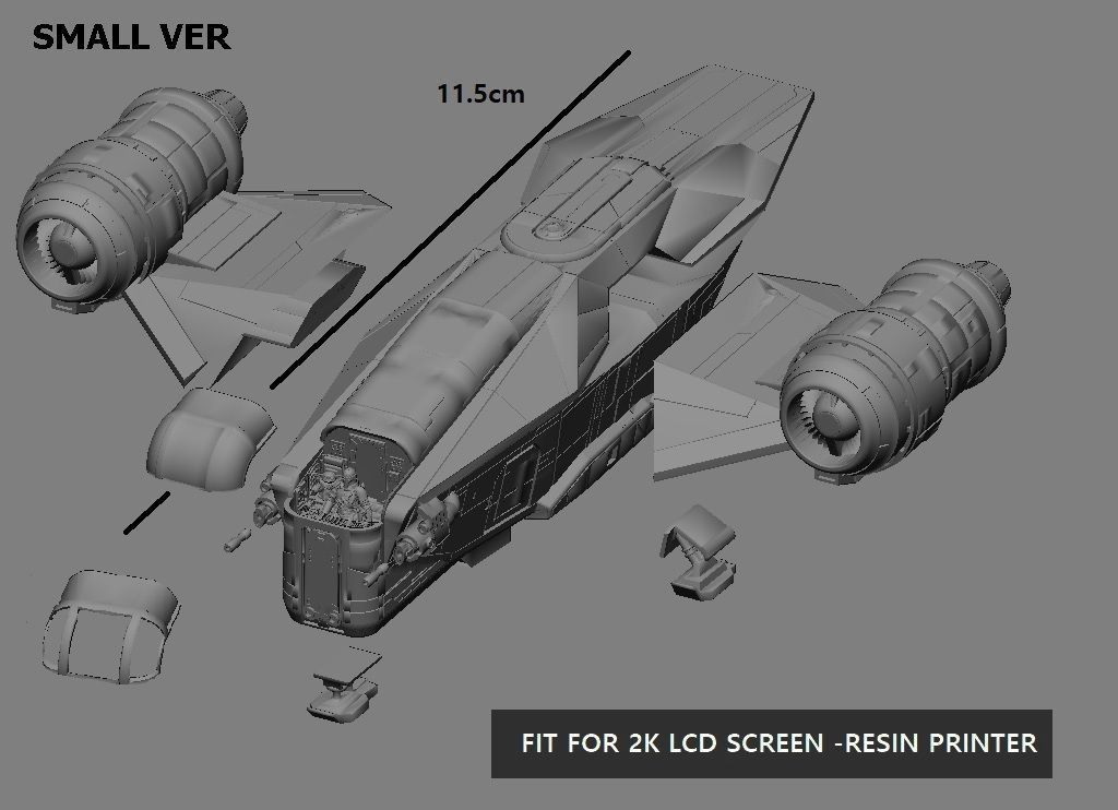 RAZOR CREST WITH COCKPIT MANDALORIAN STARWARS DISNEY 3D model 3D ...