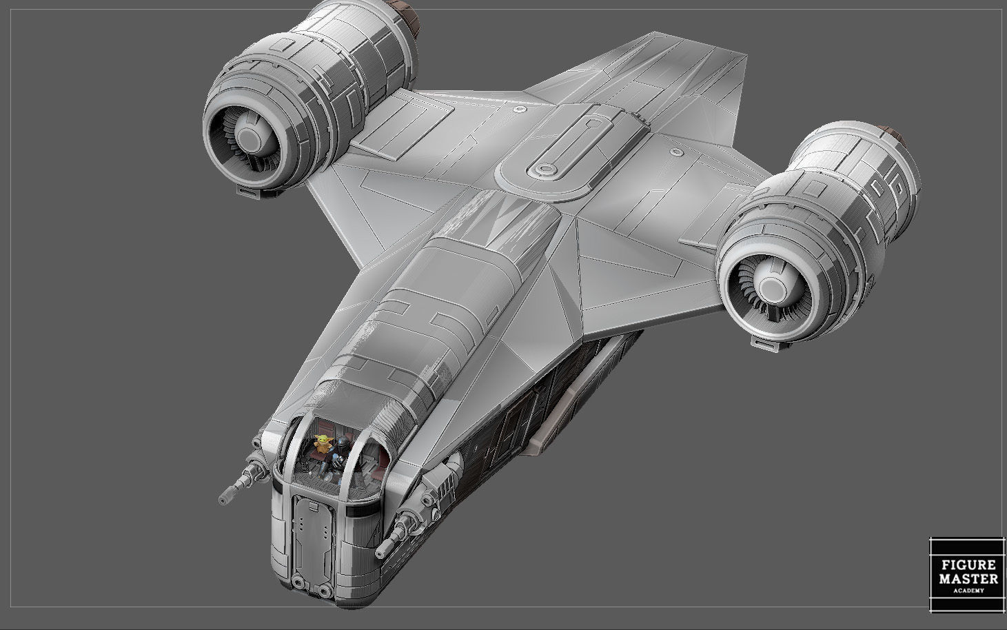 RAZOR CREST WITH COCKPIT MANDALORIAN STARWARS DISNEY 3D model 3D ...