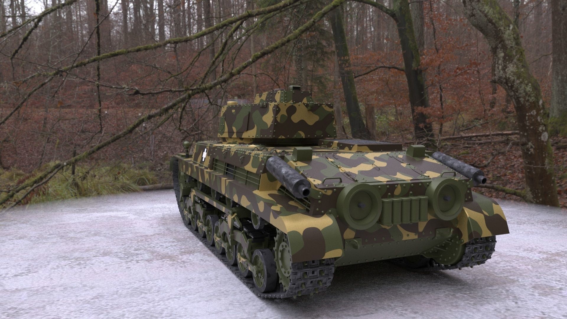 40M Turan - Hungarian WW2 Medium Tank 3D model | CGTrader