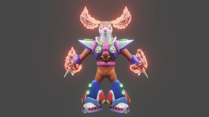 Flame Stag 3D model 3D printable | CGTrader