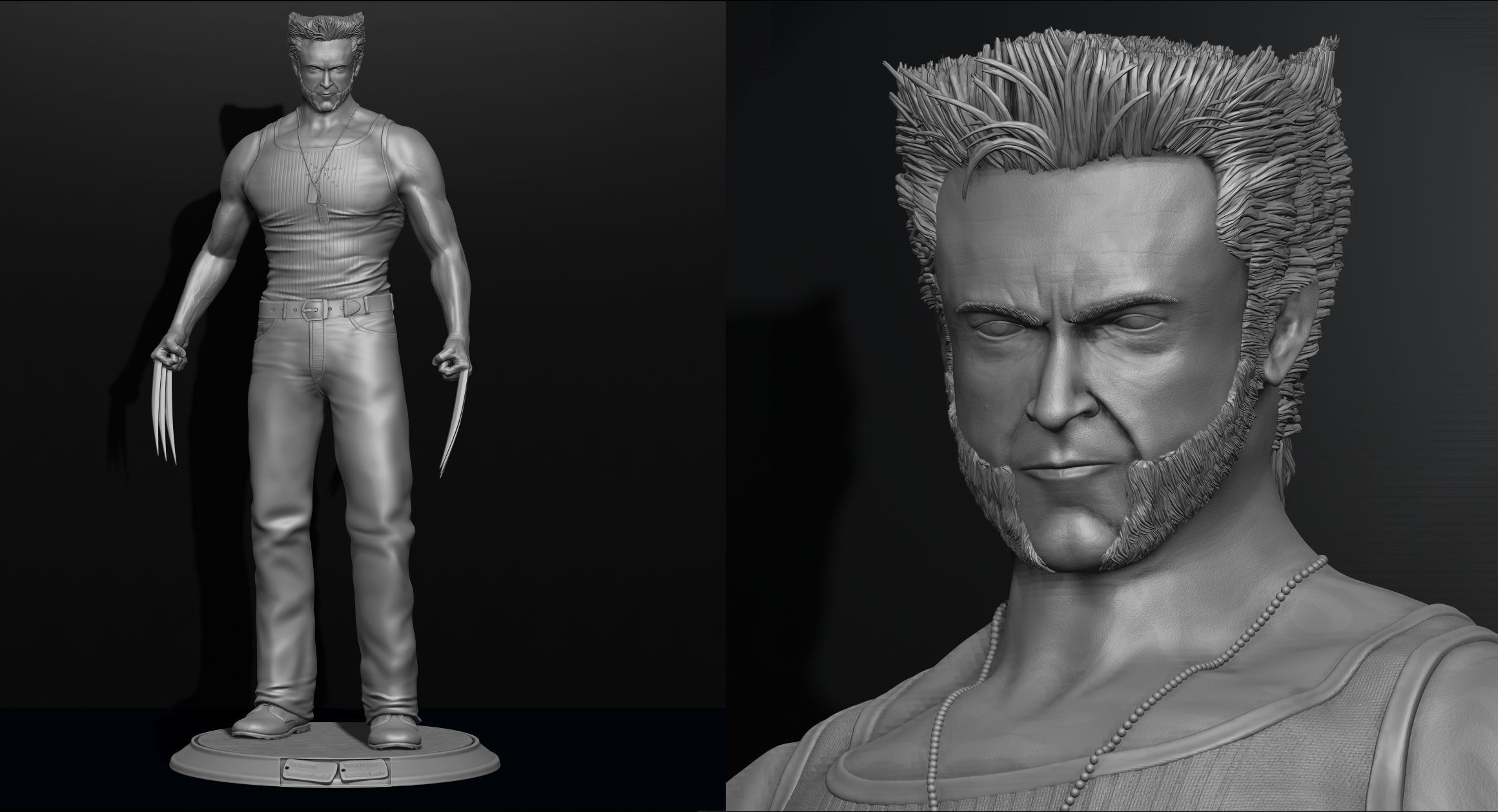 Wolverine Logan By Hugh Jackman File STL for 3D Printing 3D model 3D ...