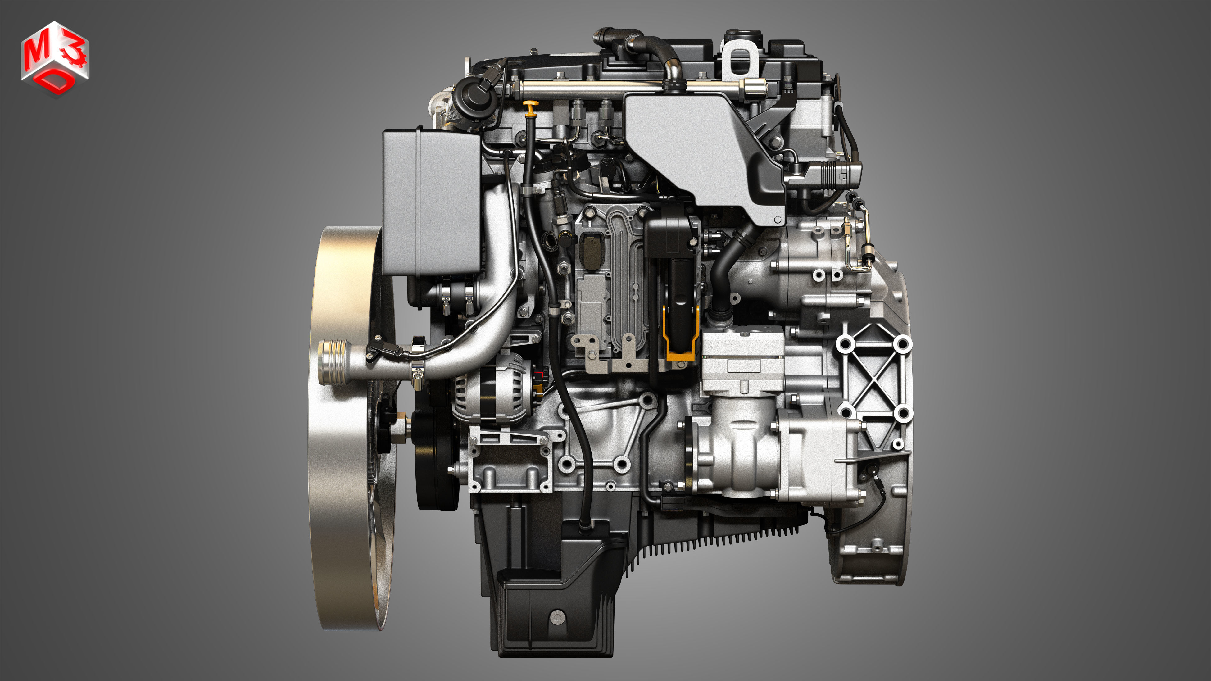 DD5 - OM934 Engines - 4 Cylinder Diesel Engines 2 in 1 3D Model ...