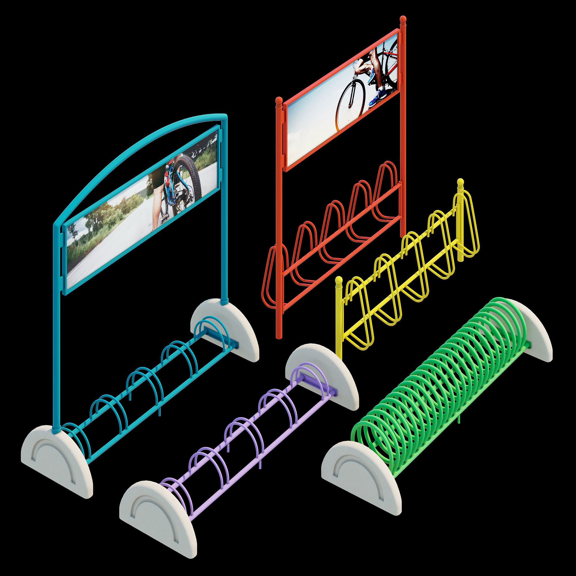 Bicycle stands one 3D model | CGTrader