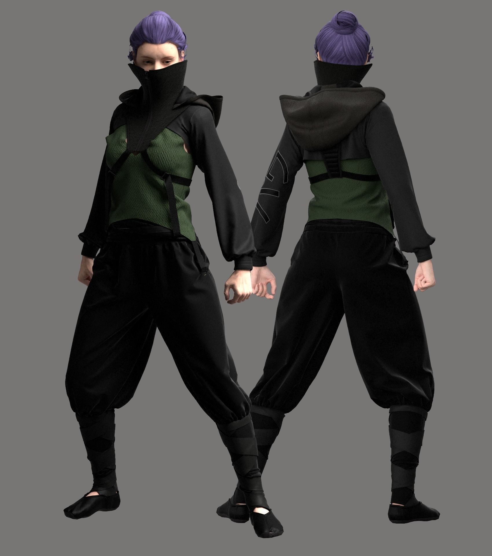 Ninja Style 3D model | CGTrader