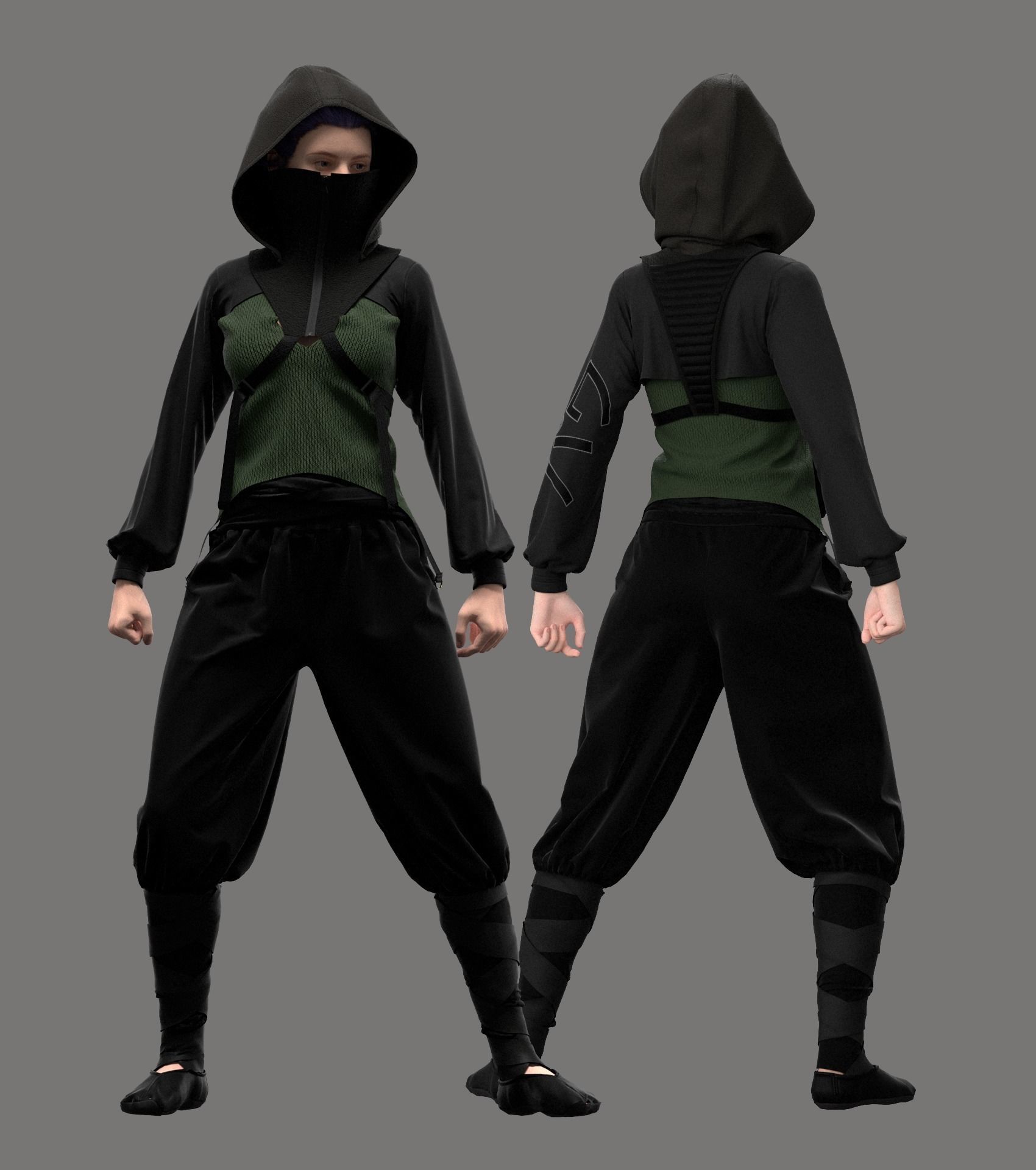 Ninja Style 3D model | CGTrader
