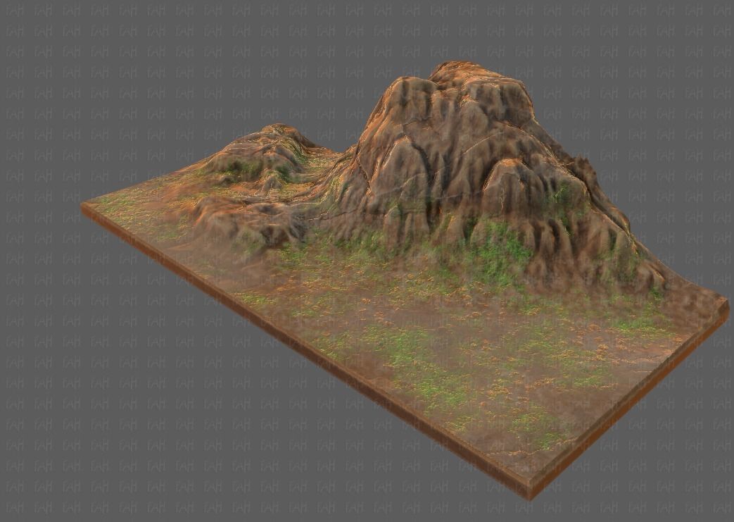 3D model Terrain V02 VR / AR / low-poly | CGTrader