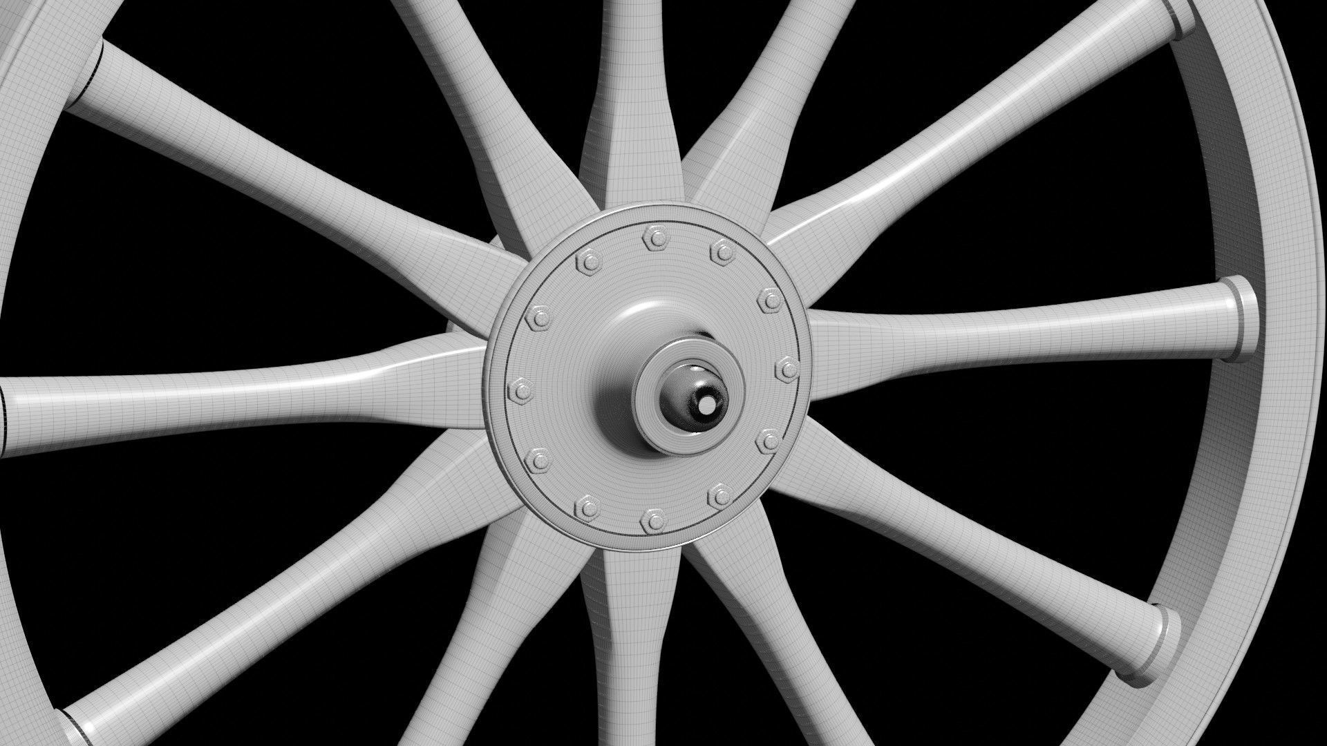 Old Wheel 3D Print 3D model 3D printable | CGTrader