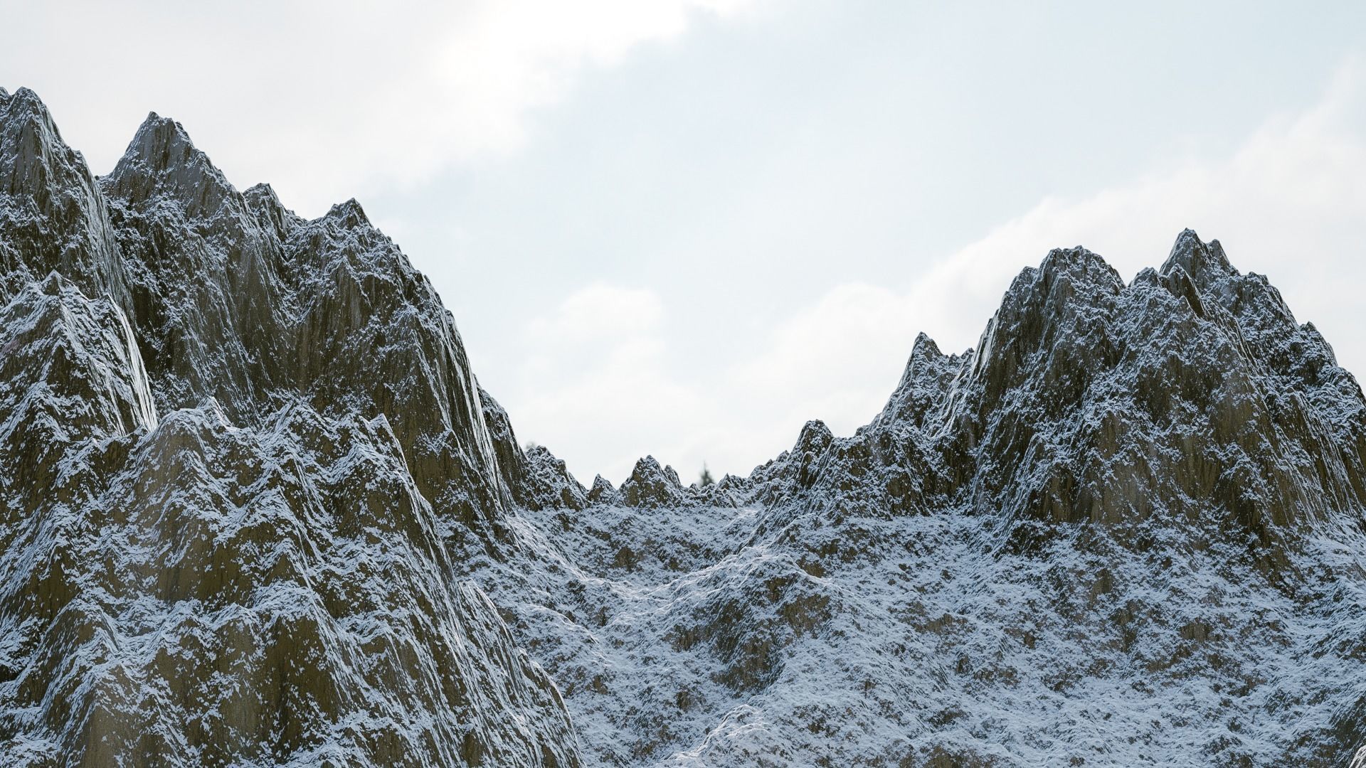 Mountain Summer and Winter snow melted PBR 3D model 3D model 3D model ...