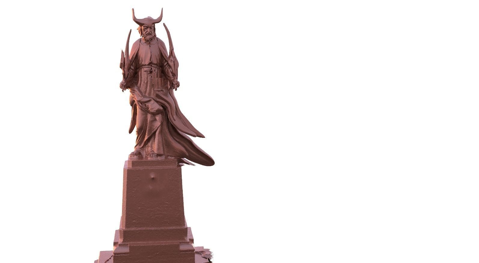 Old statue of demon 3D model | CGTrader