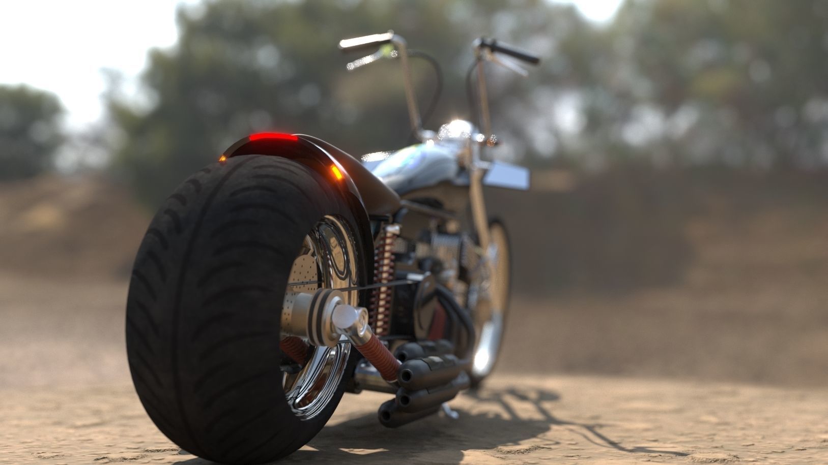 harley davidsom modify motorcycle 3D model | CGTrader