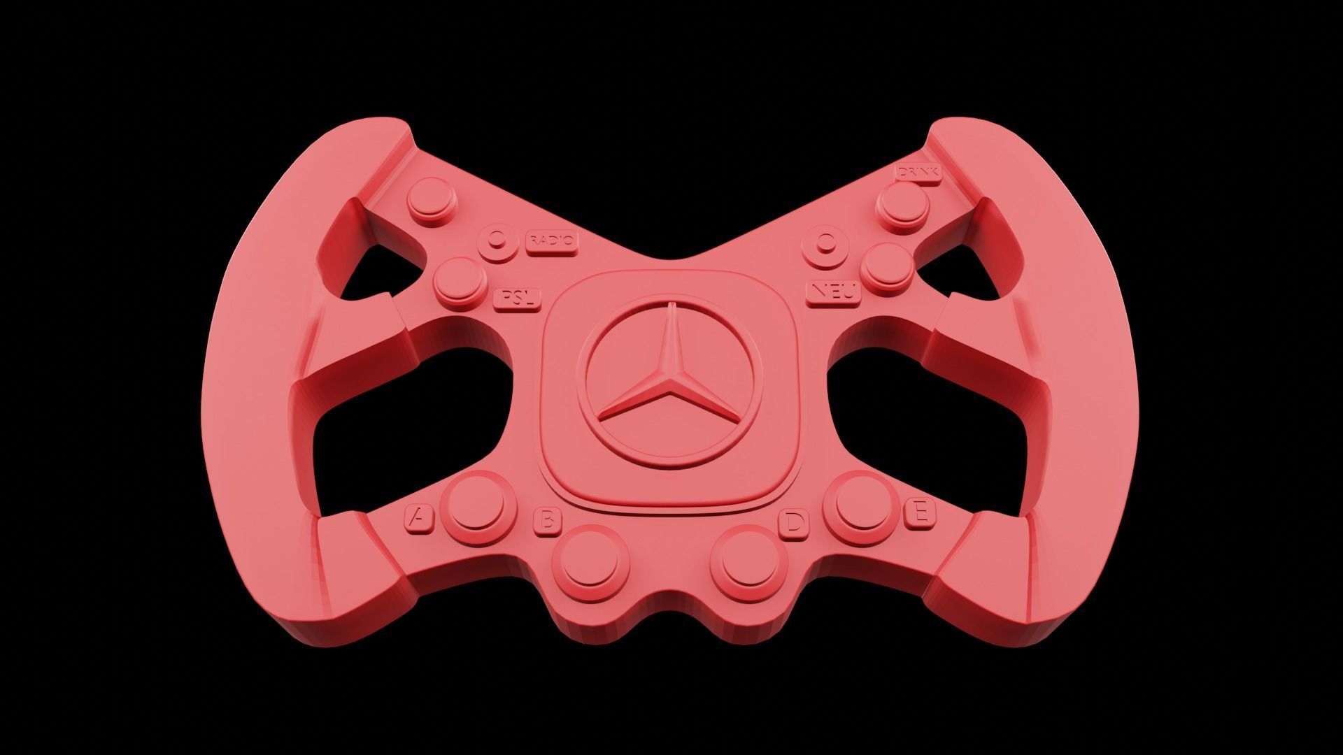 steering wheel Formula One Keychains Print 3d - blender 3d free 3D ...