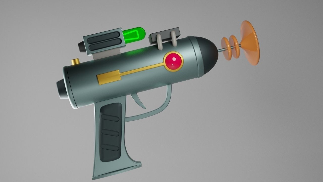 rick and morty gun prop cosplay 3d model free 3D model 3D printable ...
