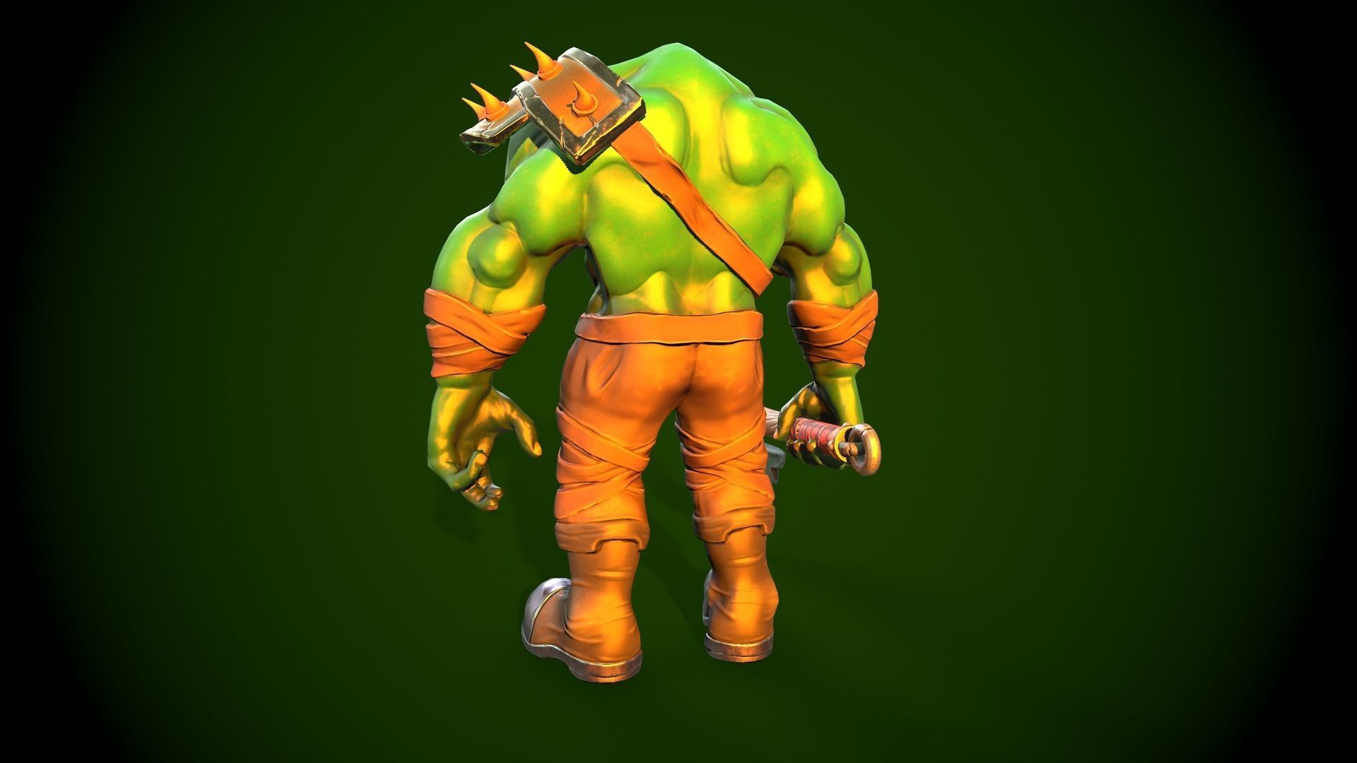 3D model Game-Ready Low-poly Stylized Orc VR / AR / low-poly rigged ...