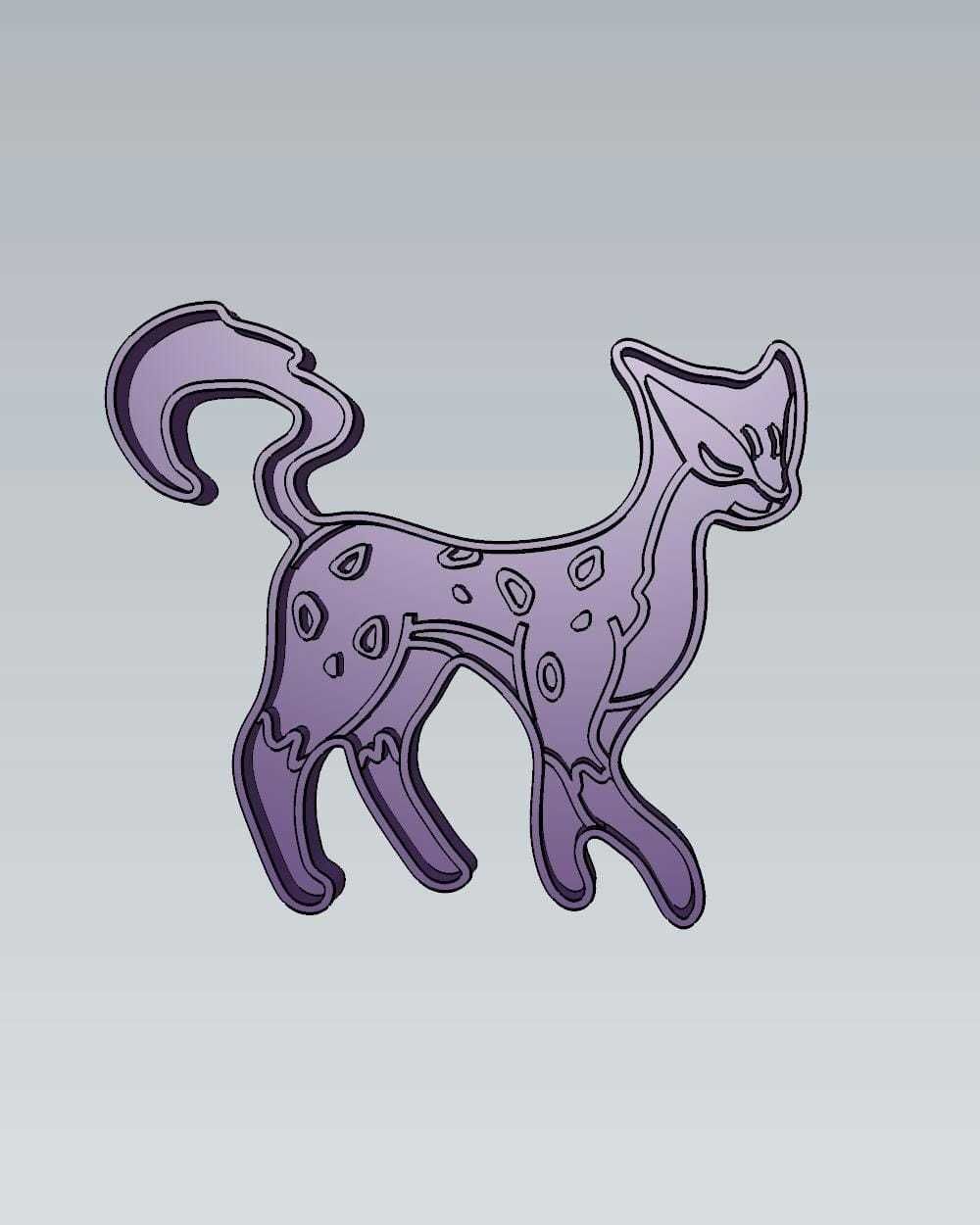 Amazing Pokemon Liepard Cookie Cutter Stamp Cake Decorating 3D model ...