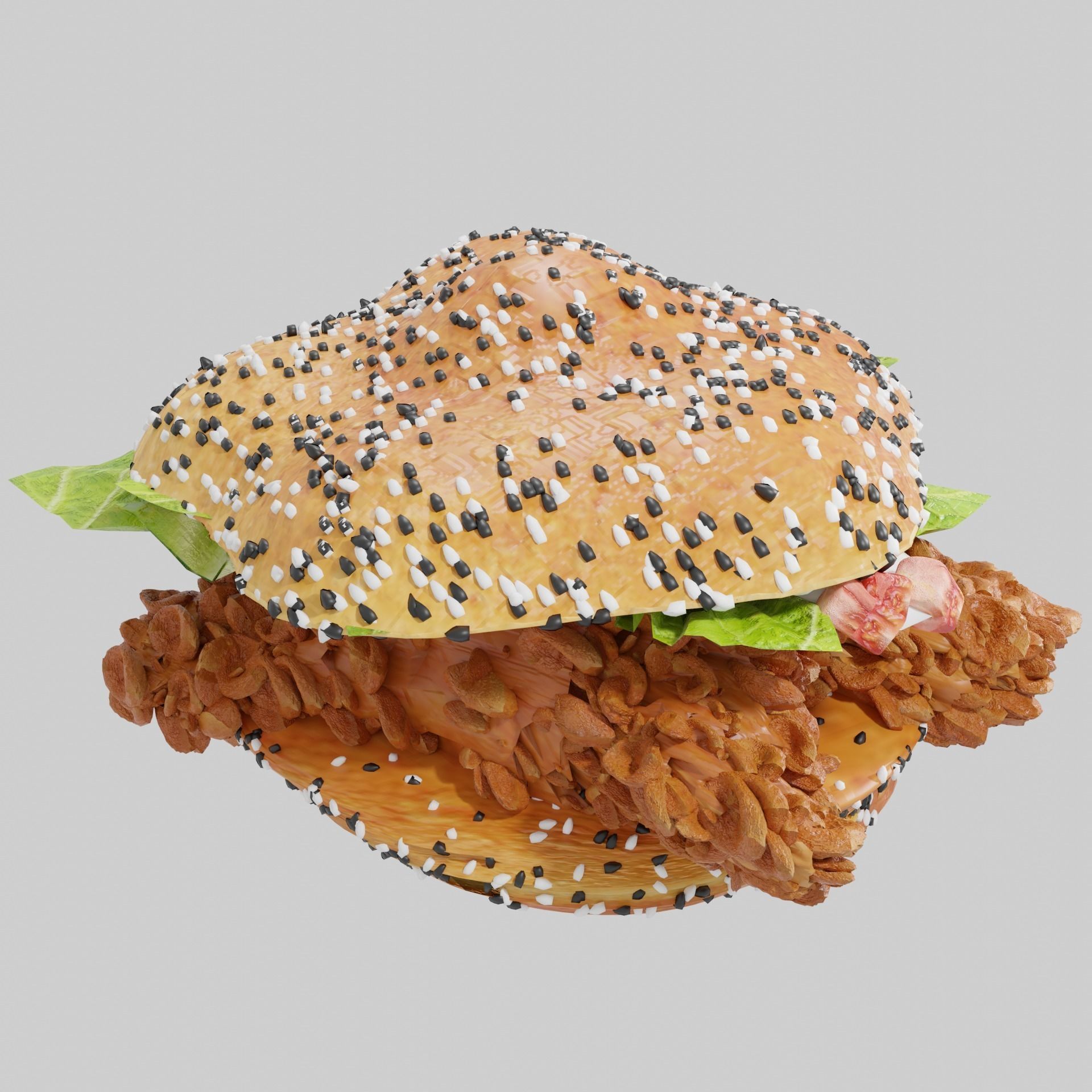 Burger from KFC 3D model | CGTrader