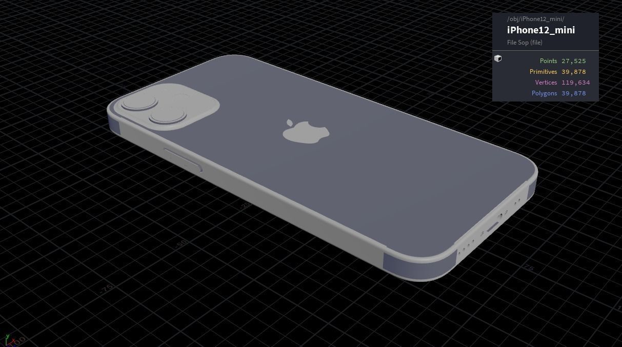 iPhone 12 mini - original dimensions 3D model | CGTrader