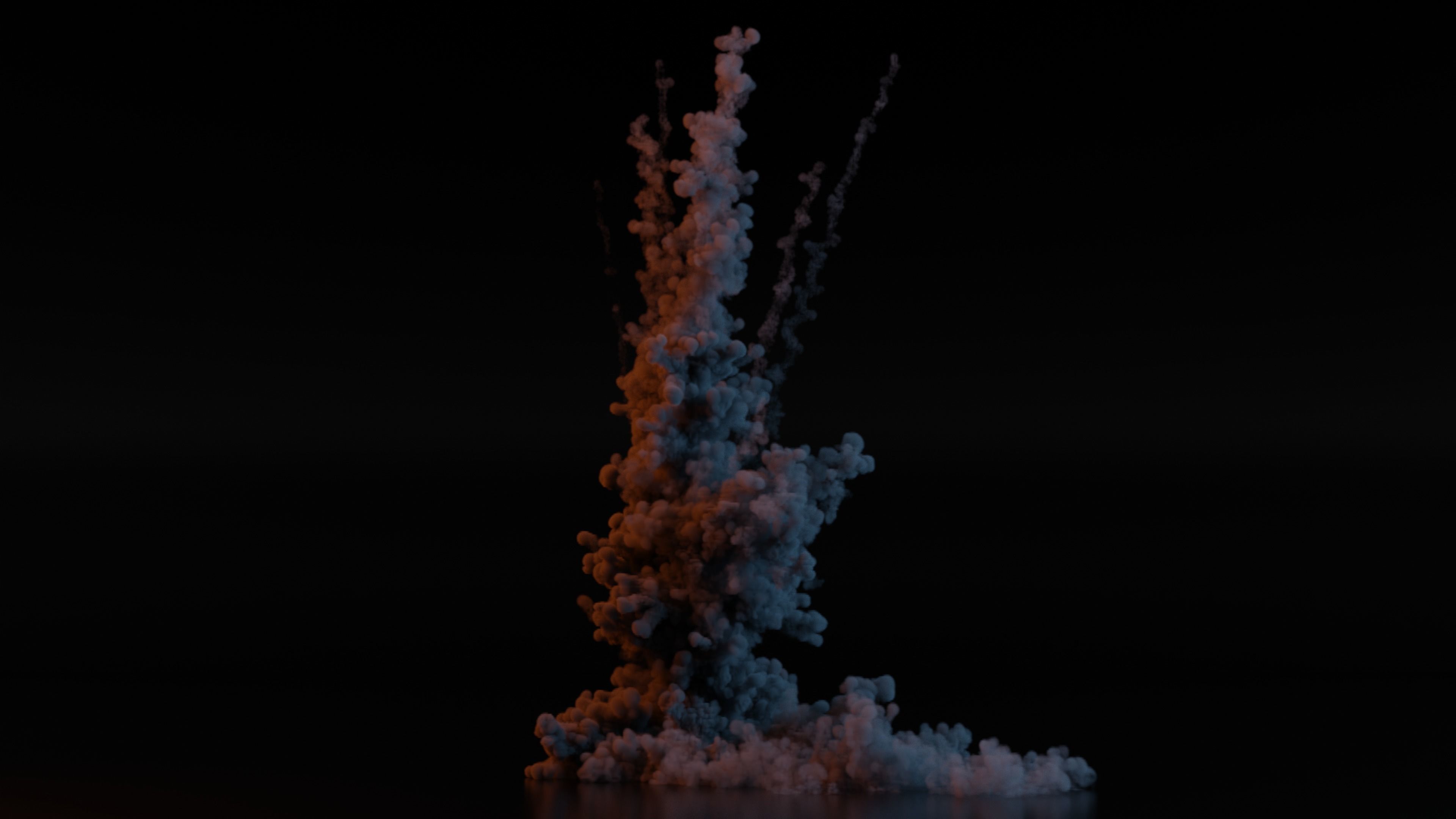 Airstrike Explosion 3D model animated rigged | CGTrader