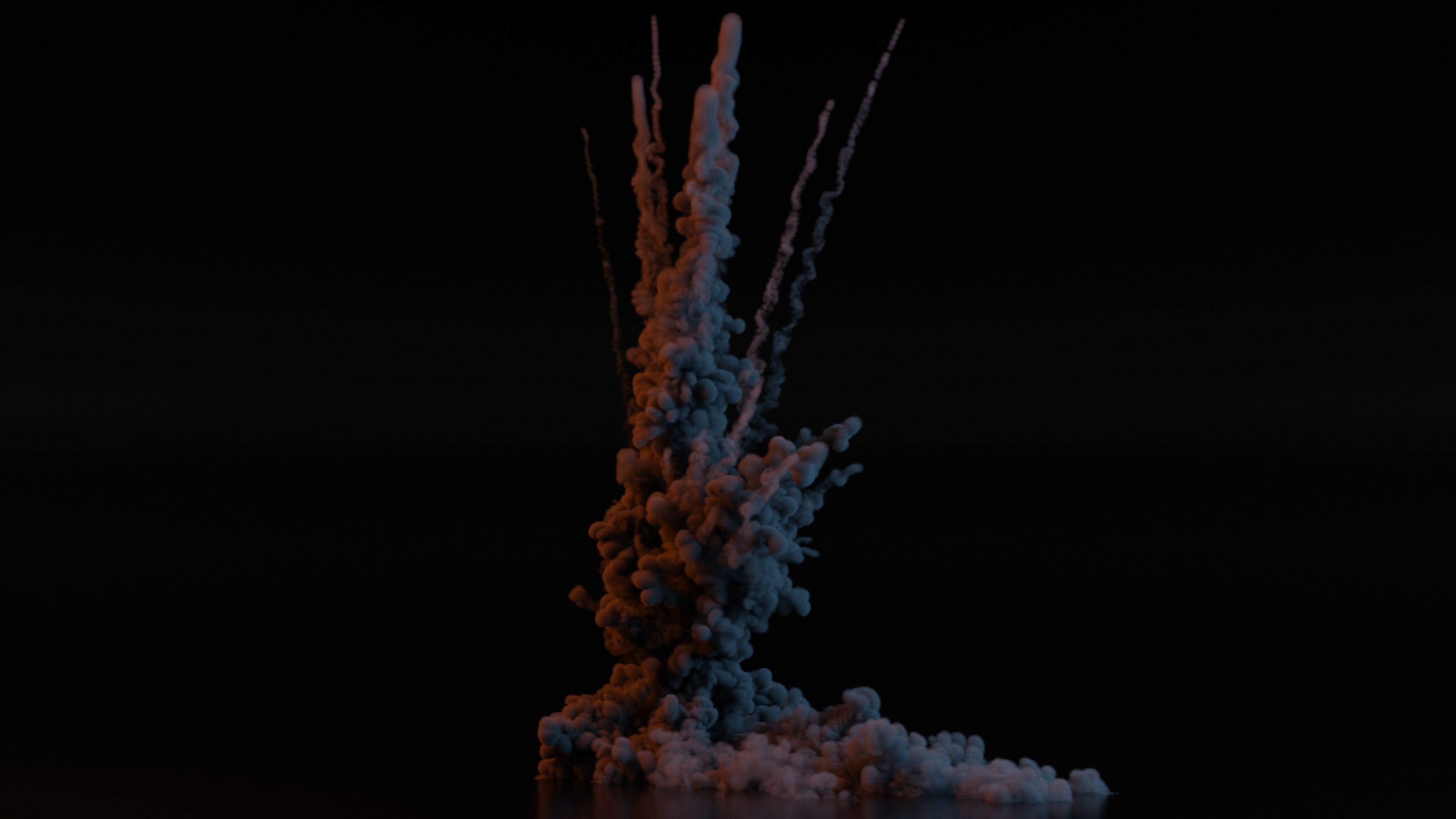 Airstrike Explosion 3D model animated rigged | CGTrader