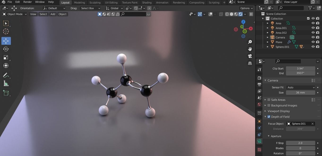 Mini Hydrocarbon Molecule Structure Set free 3D model | CGTrader