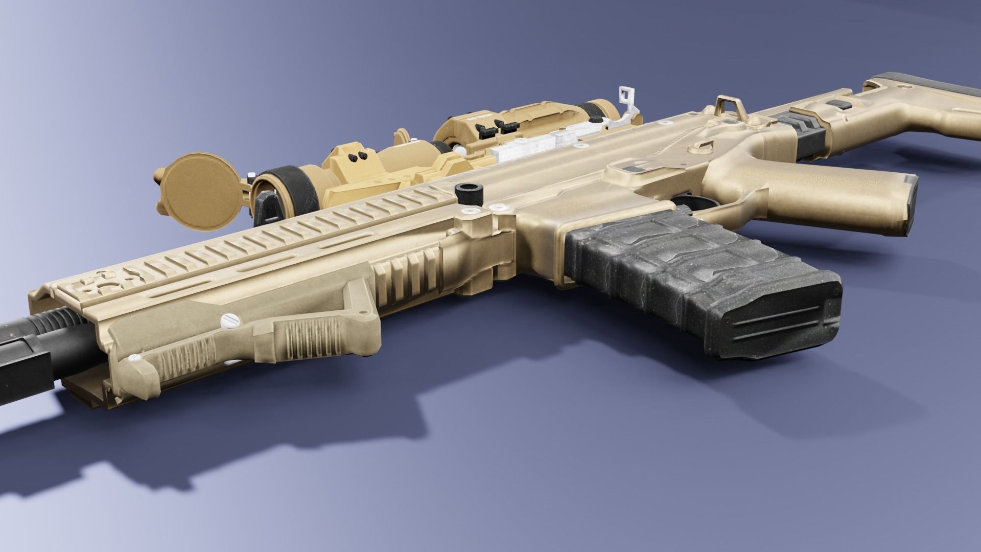 3D model scarl gun VR / AR / low-poly | CGTrader