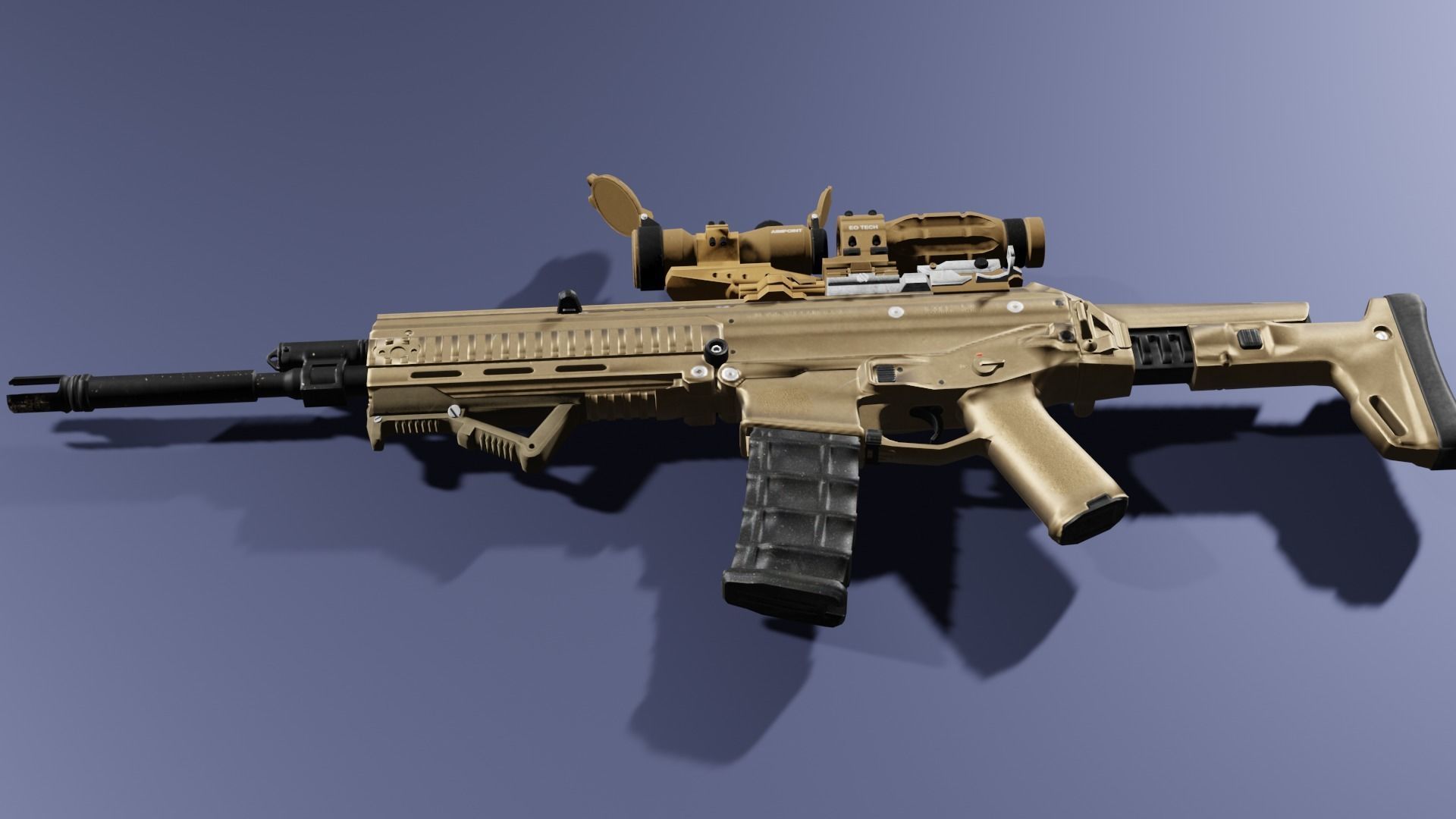 3D model scarl gun VR / AR / low-poly | CGTrader