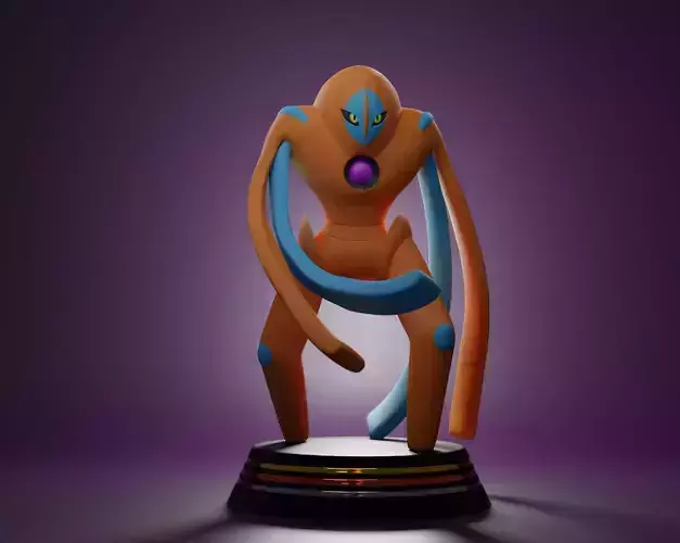 DEOXYS - 3D PRINTABLE POKEMON with cuts and as a whole 3D model 3D ...