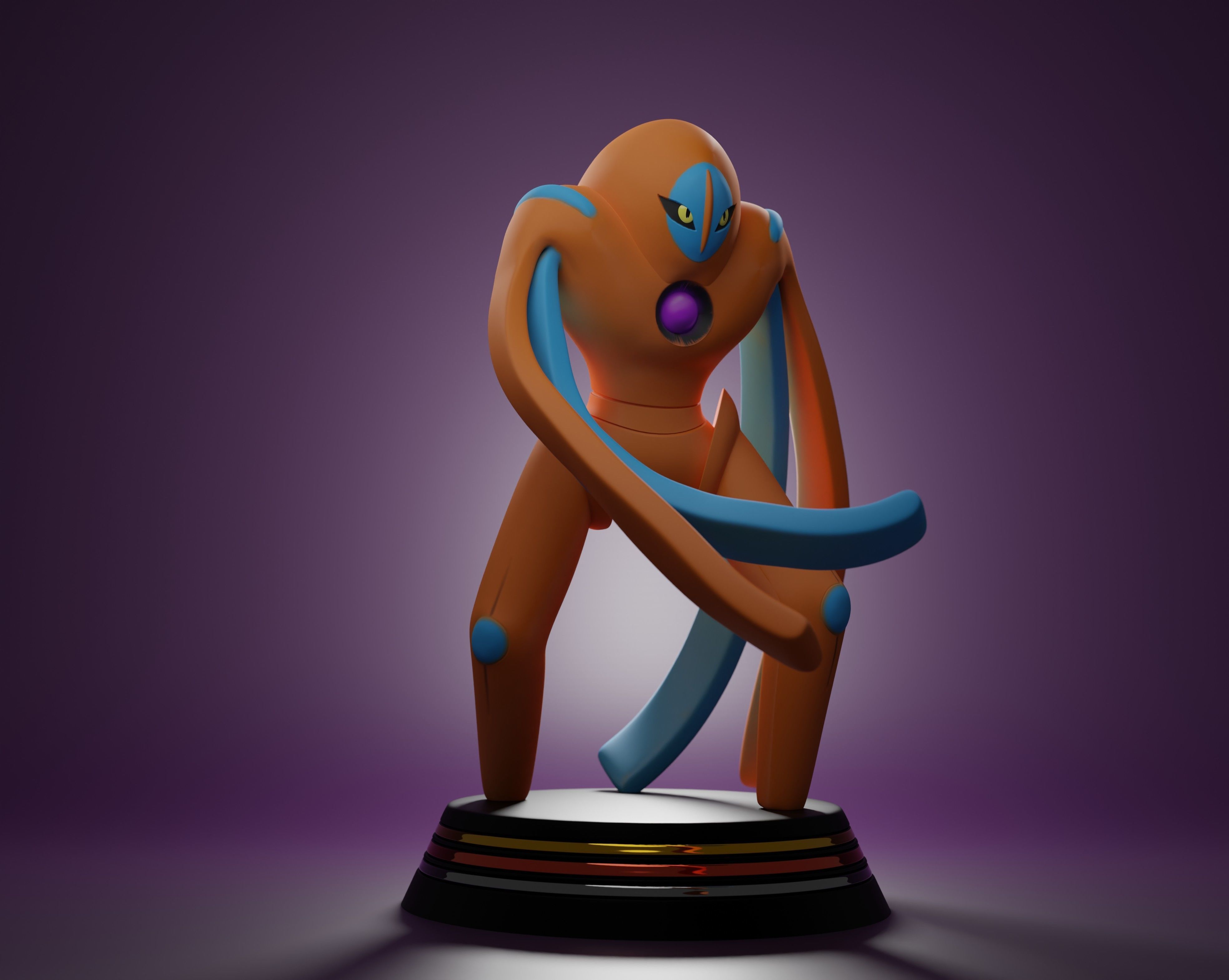 DEOXYS - 3D PRINTABLE POKEMON with cuts and as a whole 3D model 3D ...