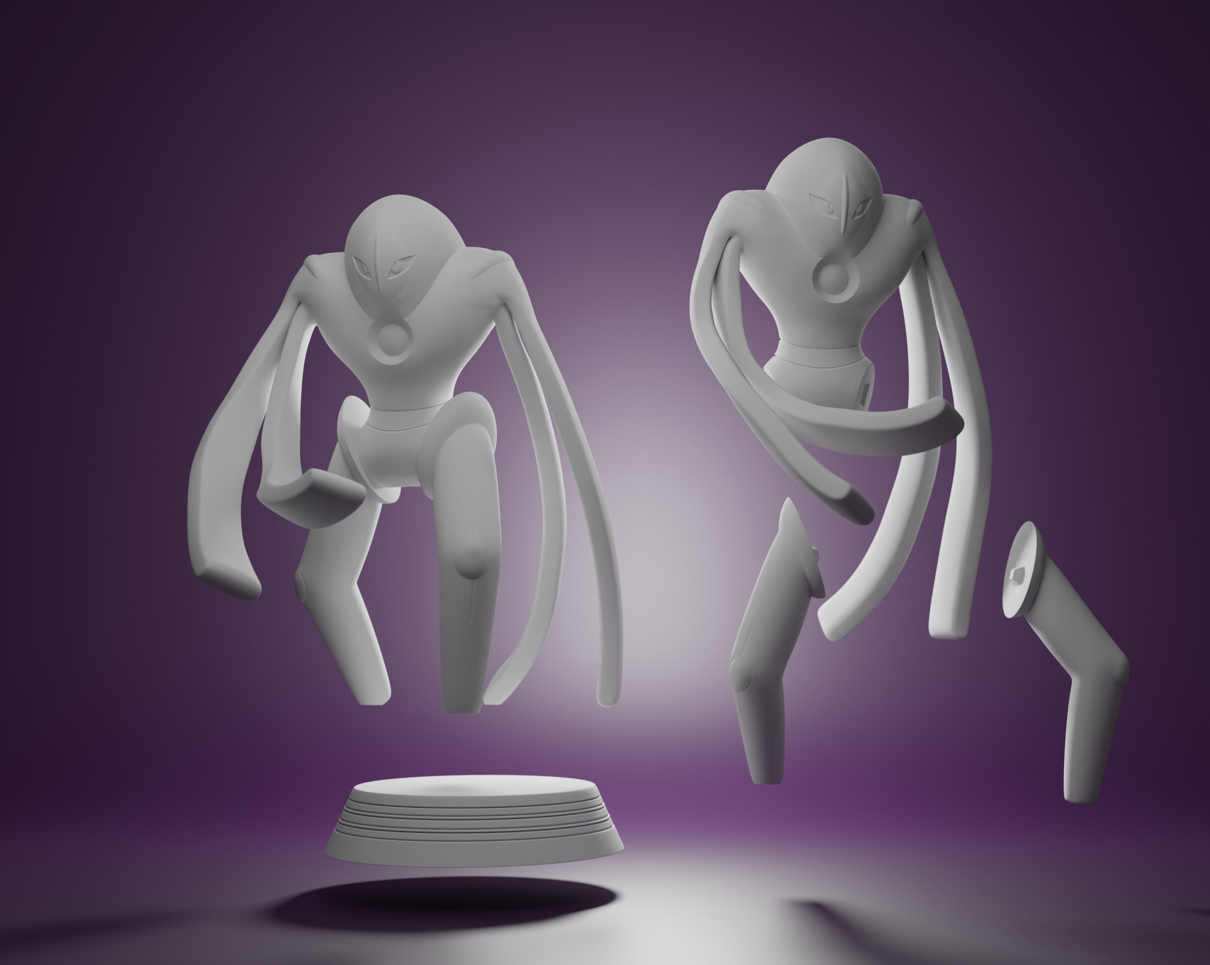 DEOXYS - 3D PRINTABLE POKEMON with cuts and as a whole 3D model 3D ...