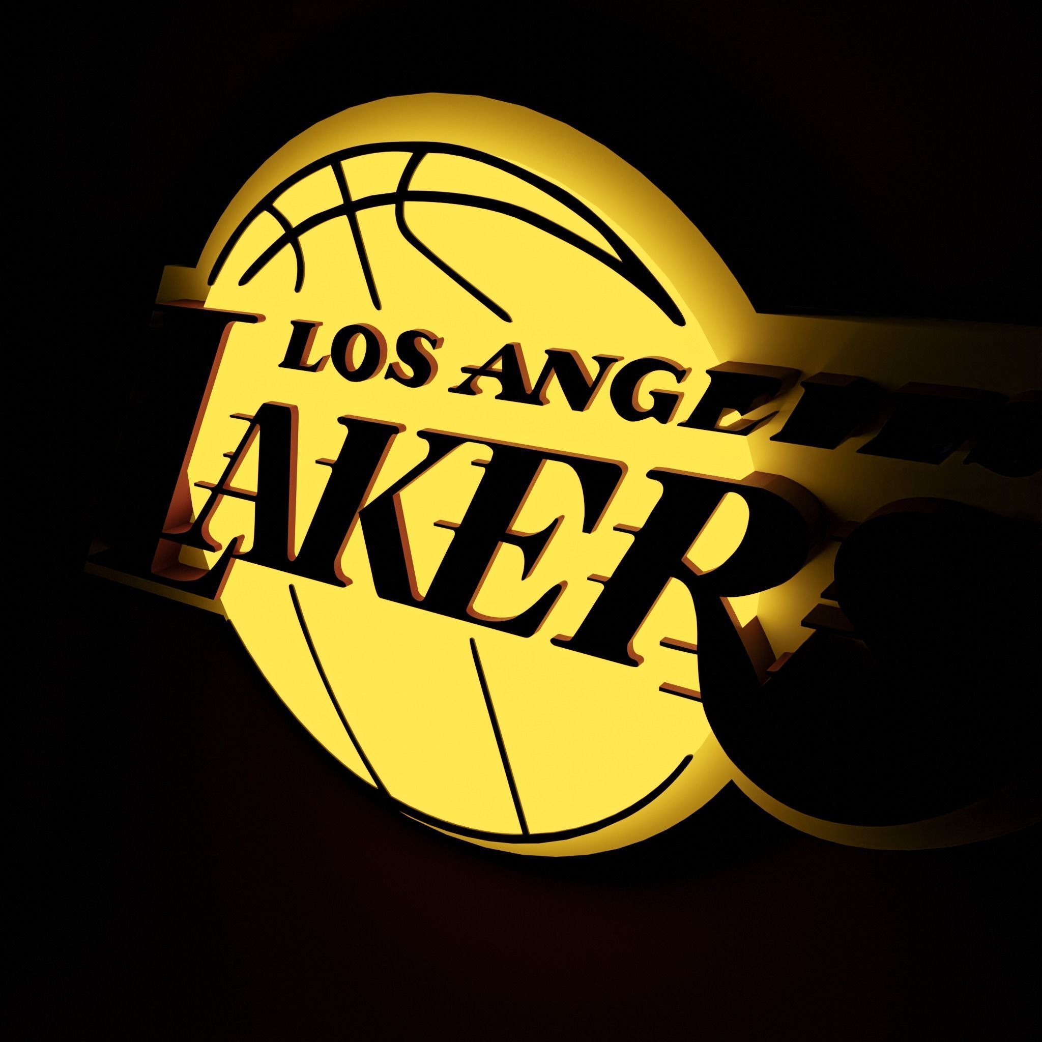 Los Angeles Lakers 3D Logo free 3D model | CGTrader