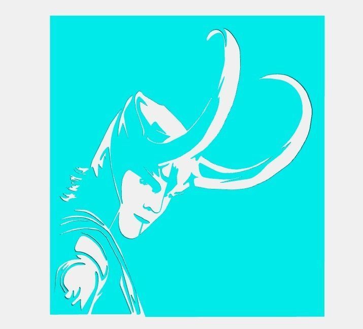 Loki Stencil 3D model 3D printable | CGTrader