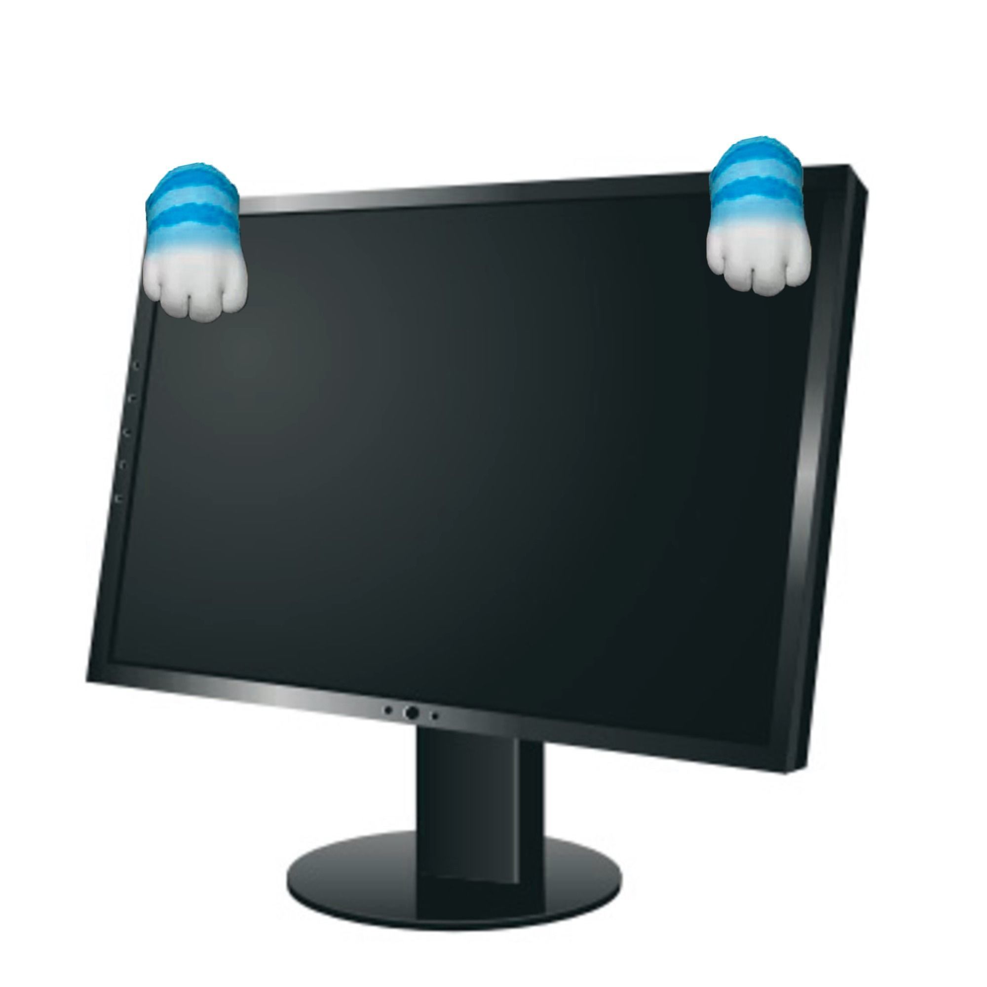 Decorative accessory for the monitor- cats foot 3D model 3D printable ...