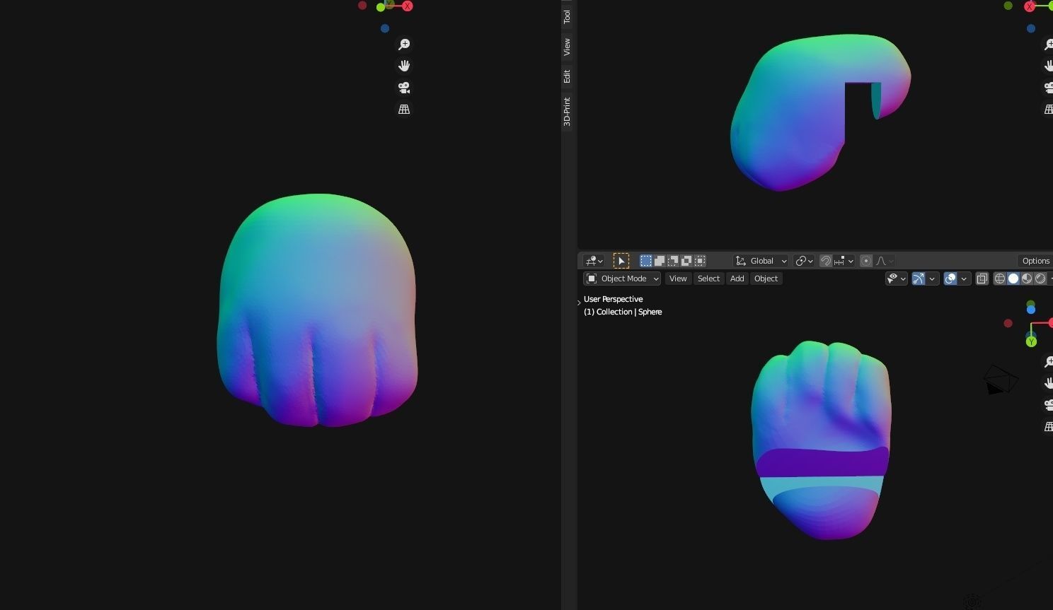 Decorative accessory for the monitor- cats foot 3D model 3D printable ...