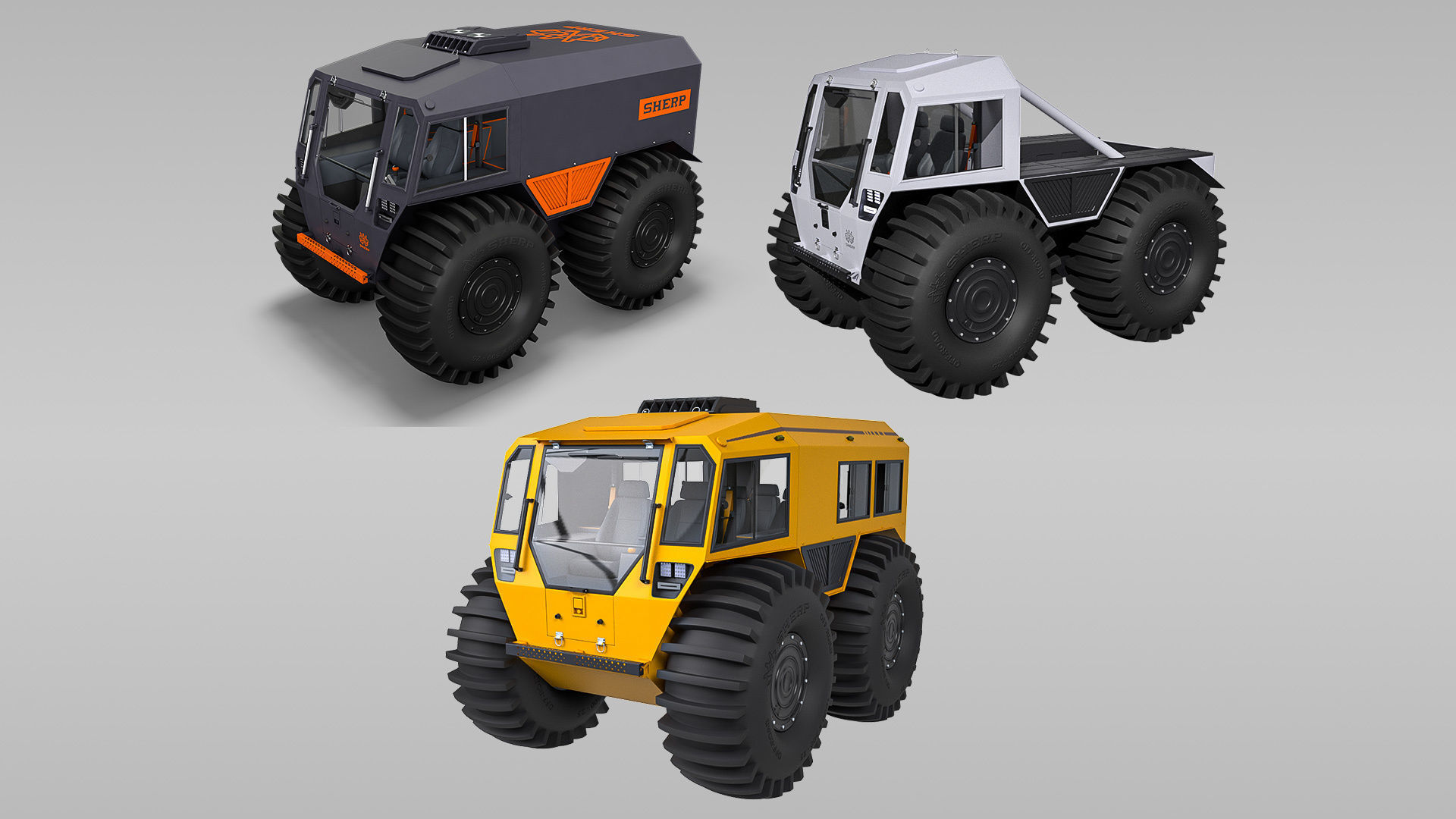Sherp Collection bulldozer | CGTrader