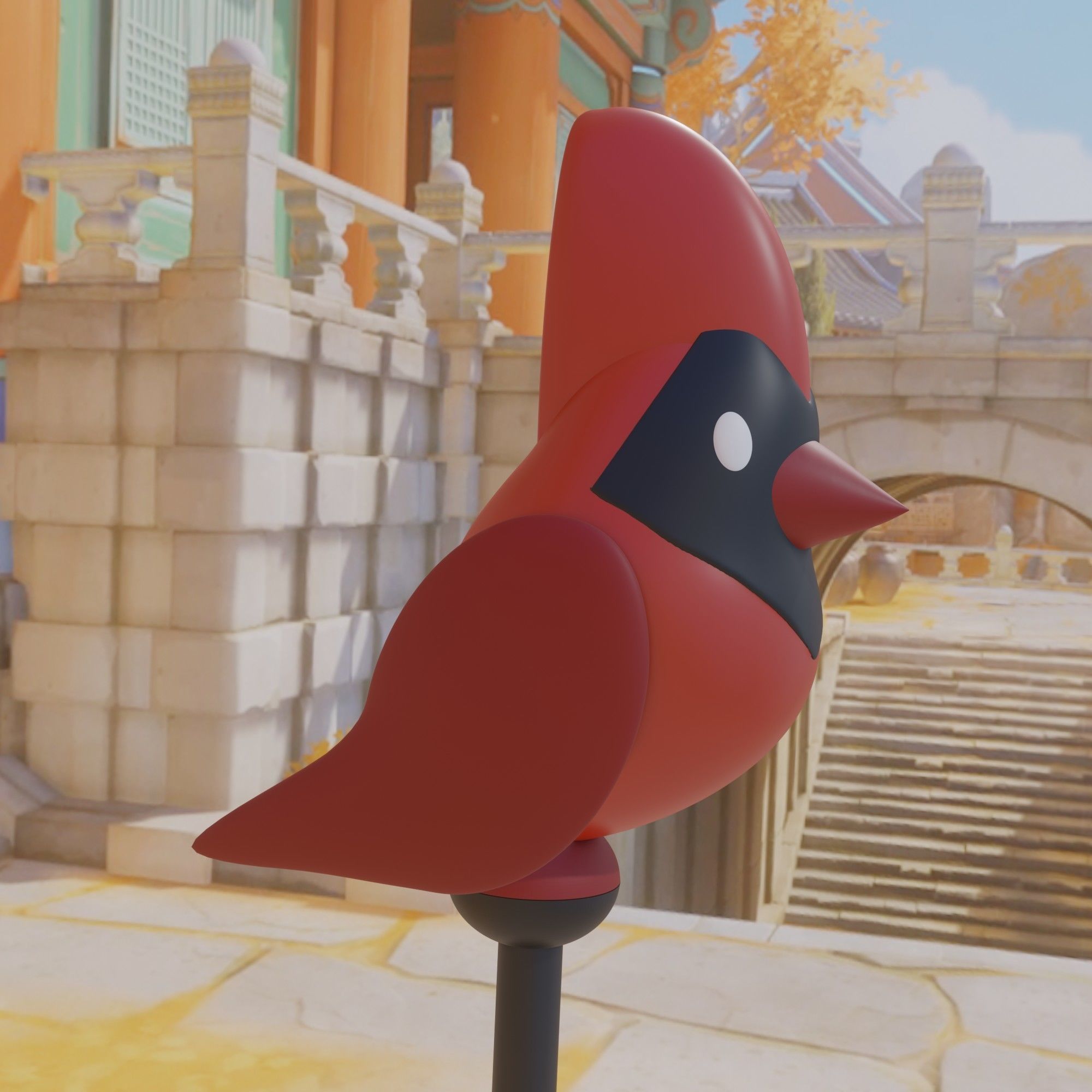 Lil Rascal red cardinal Hunter Staff Owl 3D print palisman 3D model 3D ...