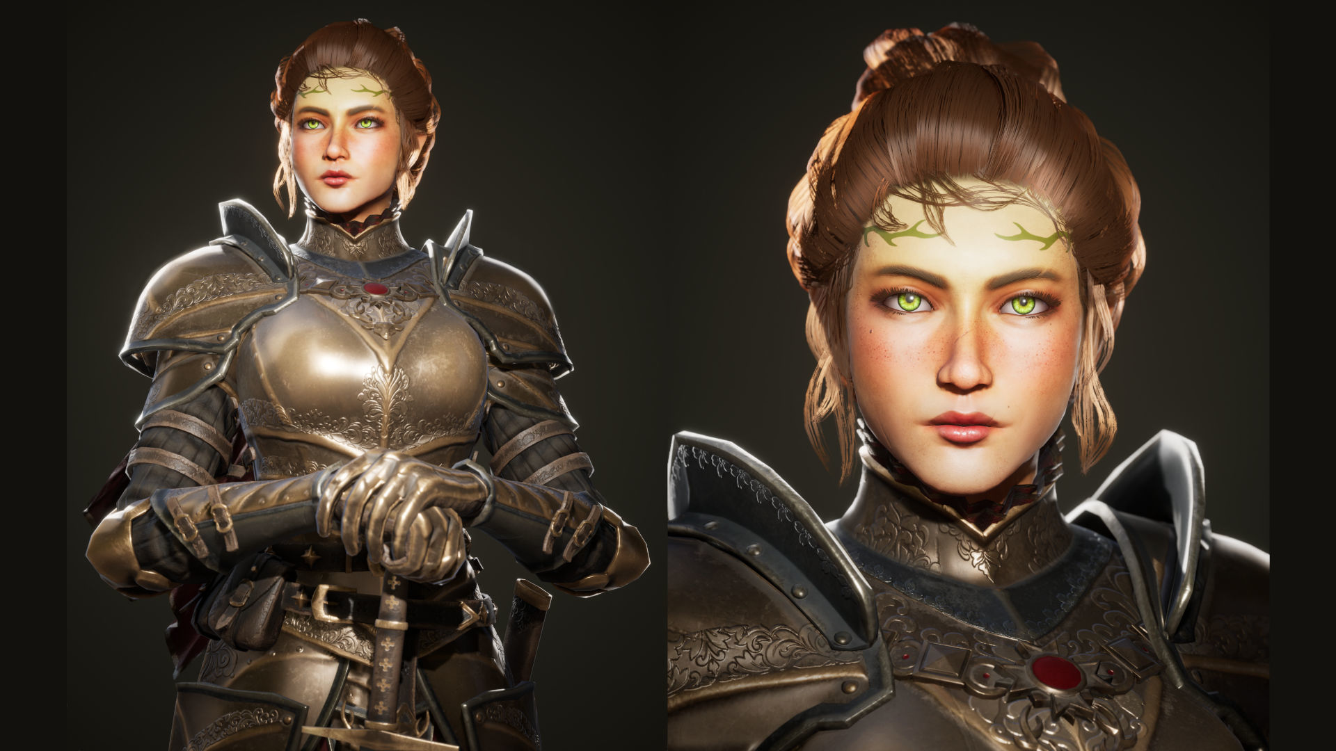 3D model Sentinel Female Knight Character VR / AR / low-poly rigged ...