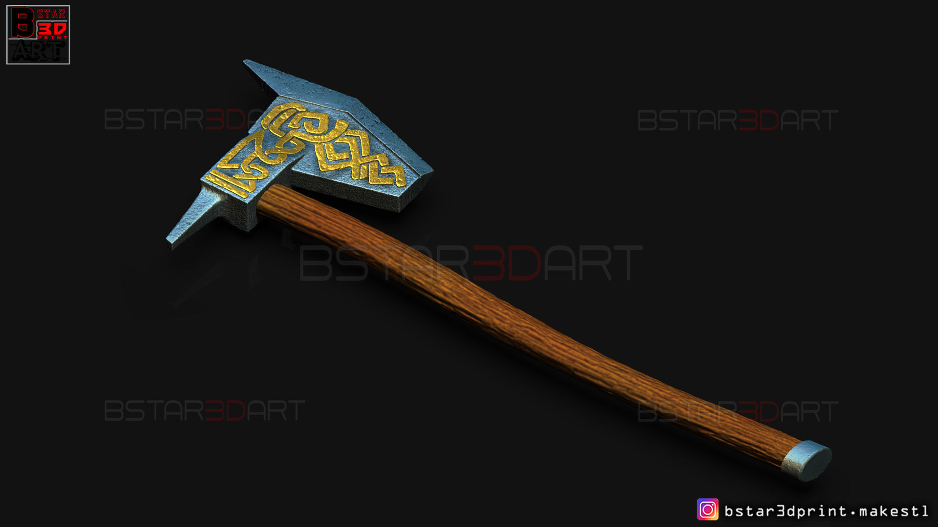 Dwarven Axe - The Witcher Weapon Cosplay 3D model 3D printable | CGTrader