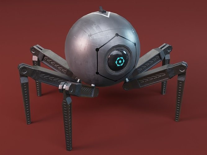 3D model Robot Camera Spider Game Character VR / AR / low-poly | CGTrader