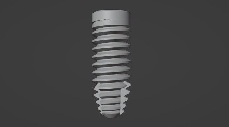 Dental implant Cylindrical geometry and morse taper connection 3D model ...