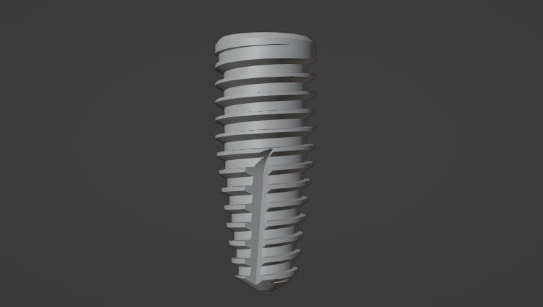 Dental implant Tapered geometry and morse taper connection 3D model ...