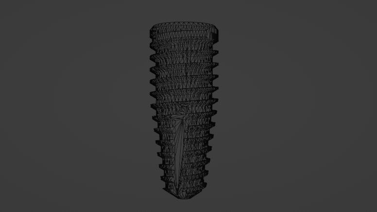Dental implant Tapered geometry and morse taper connection 3D model ...