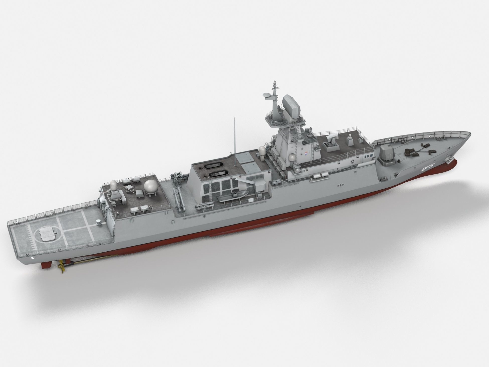 ROKS Gangwon FFG-815 Incheon Class Frigate 3D model | CGTrader