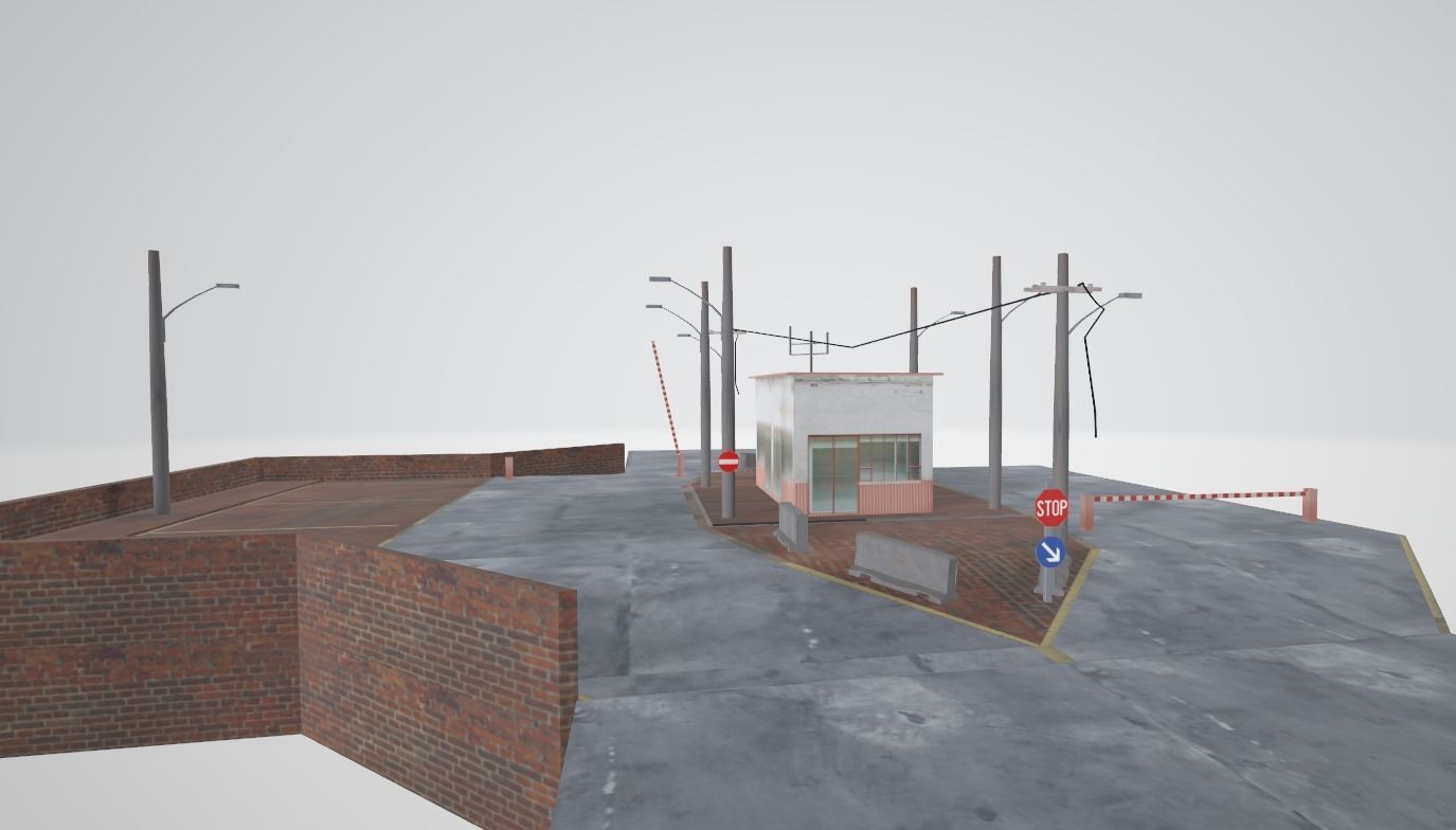 3D model Border crossing VR / AR / low-poly | CGTrader